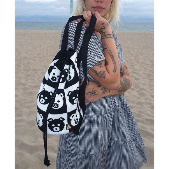 Teddy Fresh | Bags | Teddy Fresh Black And White Bear Backpack | Poshmark